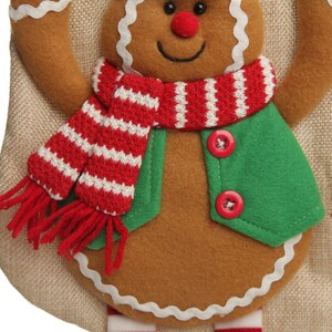 Personalised Gingerbread Boy Christmas Stocking With Dangly Legs - Etsy