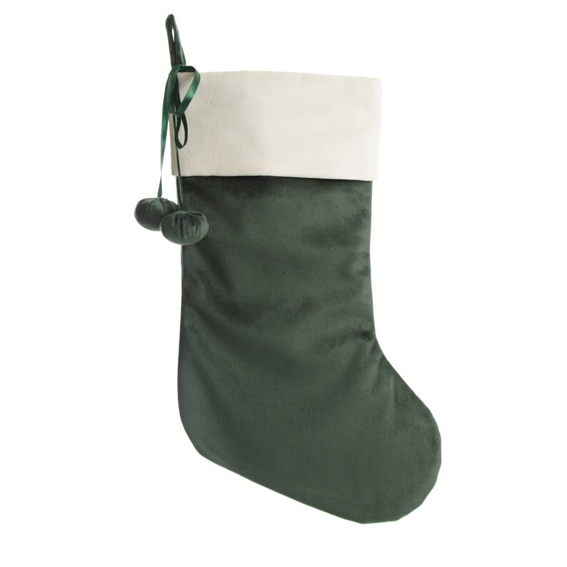 Personalised Forest Green Velvet Christmas Stocking - Etsy