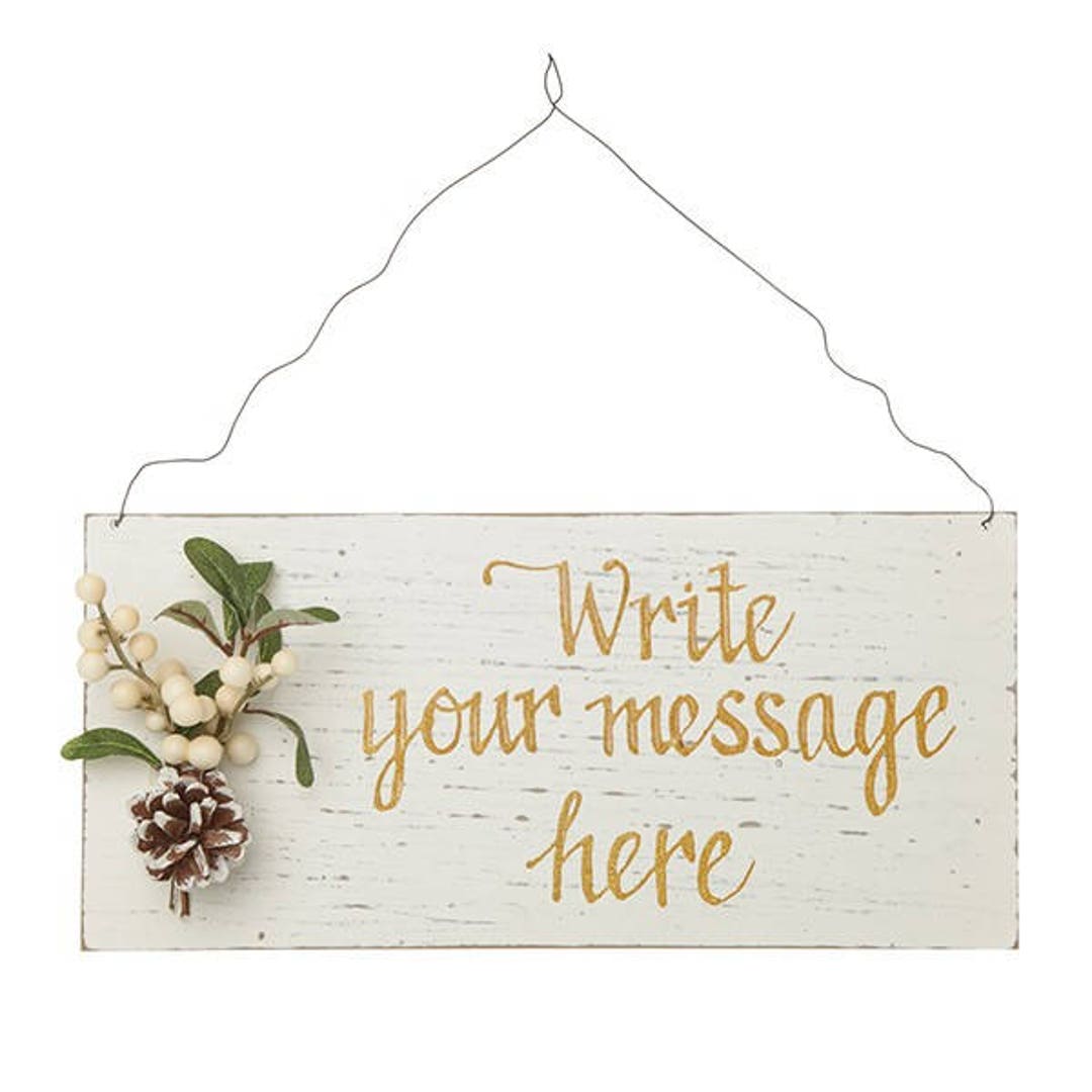 Personalised Country Christmas Wood Plaque With White Berry - Etsy