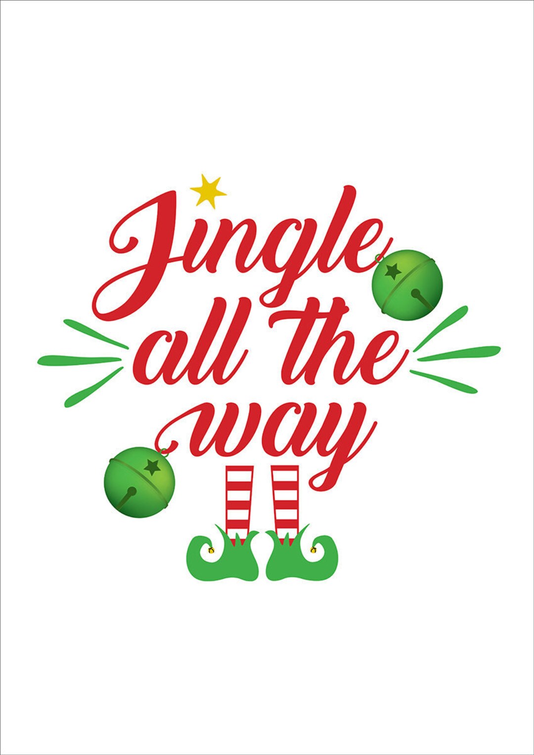 Santa's Little Helper Christmas Poster - Downloadable Print - Etsy