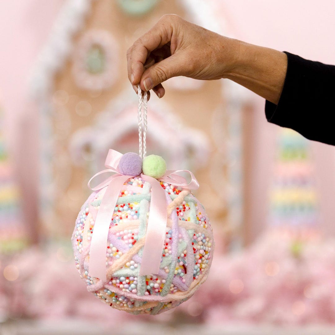 Pastel Rainbow Sprinkle Ball Hanging Decoration 16cm - Etsy