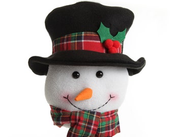 RAZ Snowman Tree Topper Peppermint Snowman by Ritzy Glitzy - Etsy