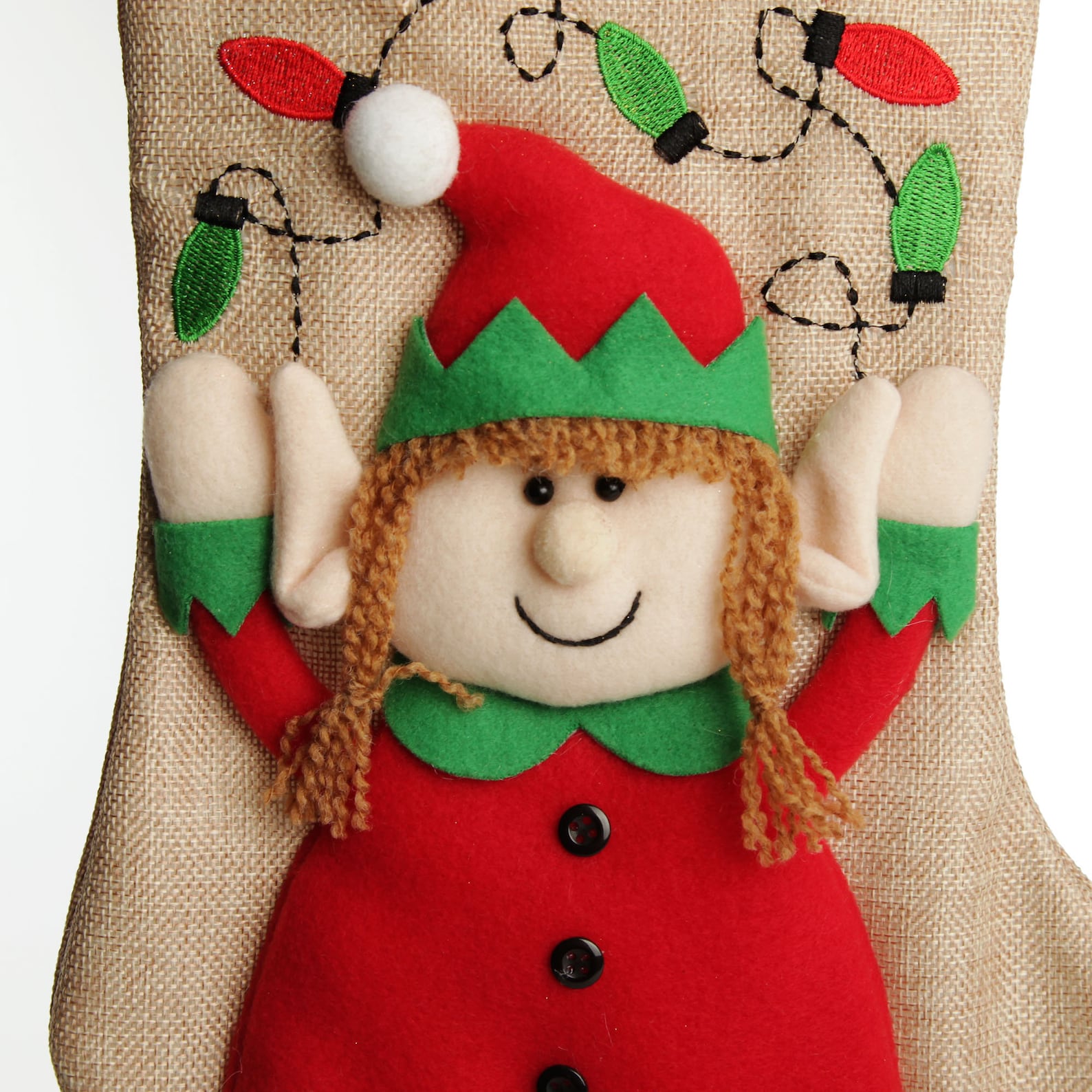 Personalised Girl Elf Christmas Stocking with Dangly Legs | Etsy