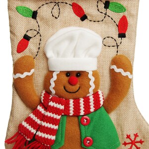 Personalised Gingerbread Boy Christmas Stocking With Dangly Legs - Etsy