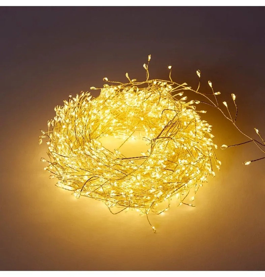 20m Firecracker Cluster Fairy Light Silver String - Etsy