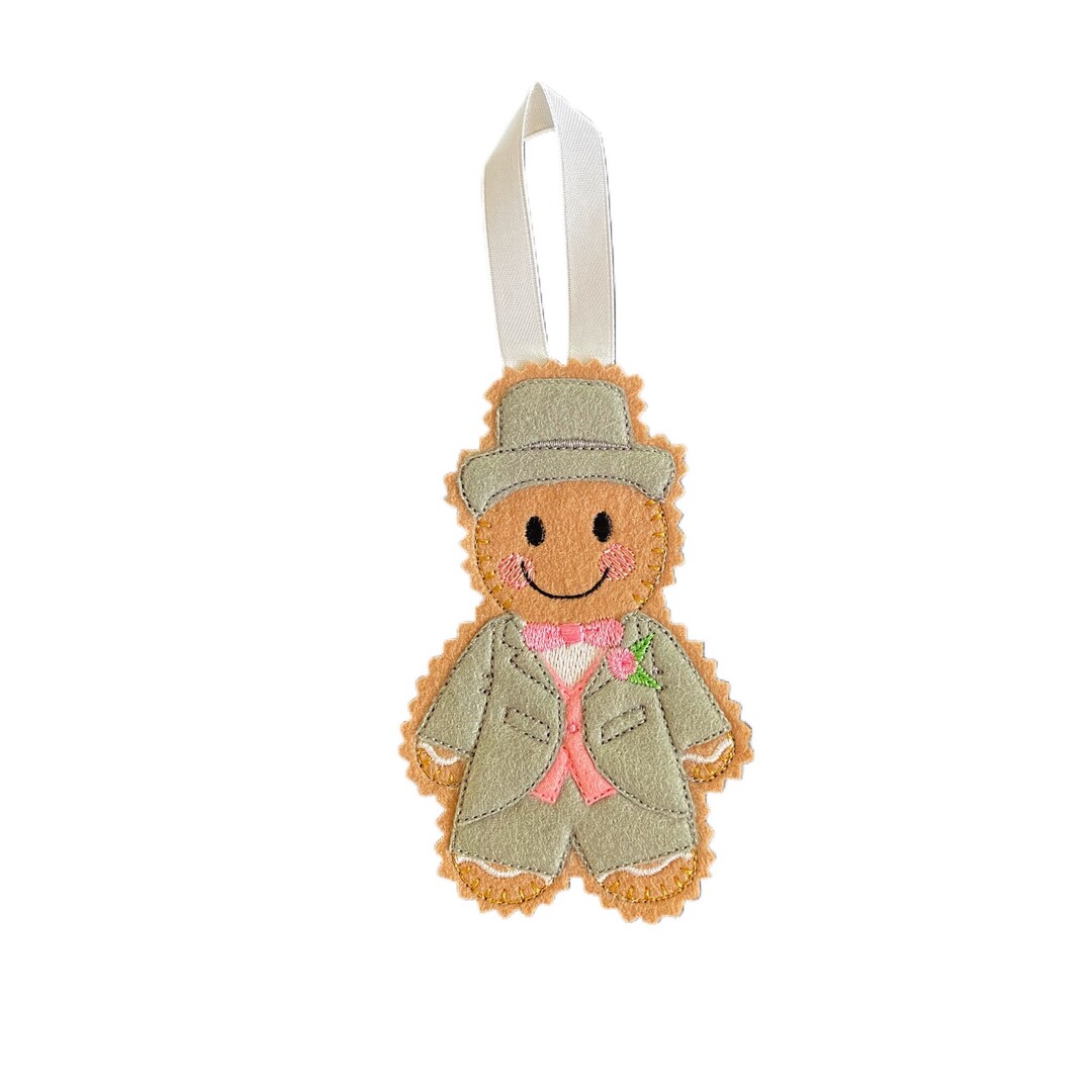 Wedding Groom Gingerbread Man Felt Decoration - Etsy