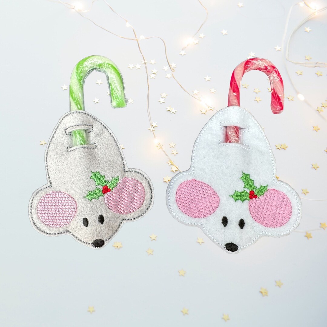 Christmas Mouse Candy Cane Holder - Etsy