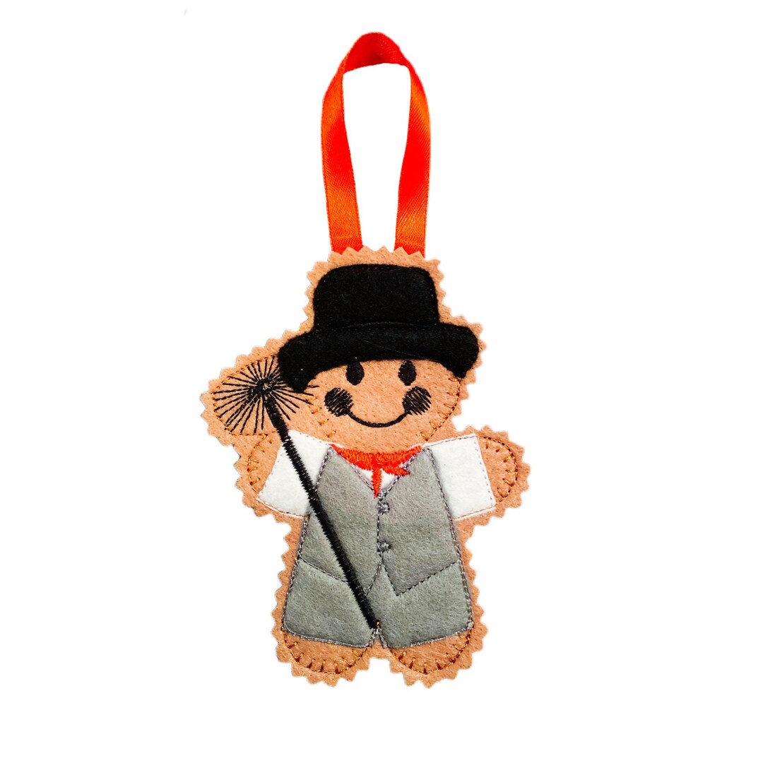 Chimney Sweep/sweep Gingerbread Man Felt Decoration - Etsy