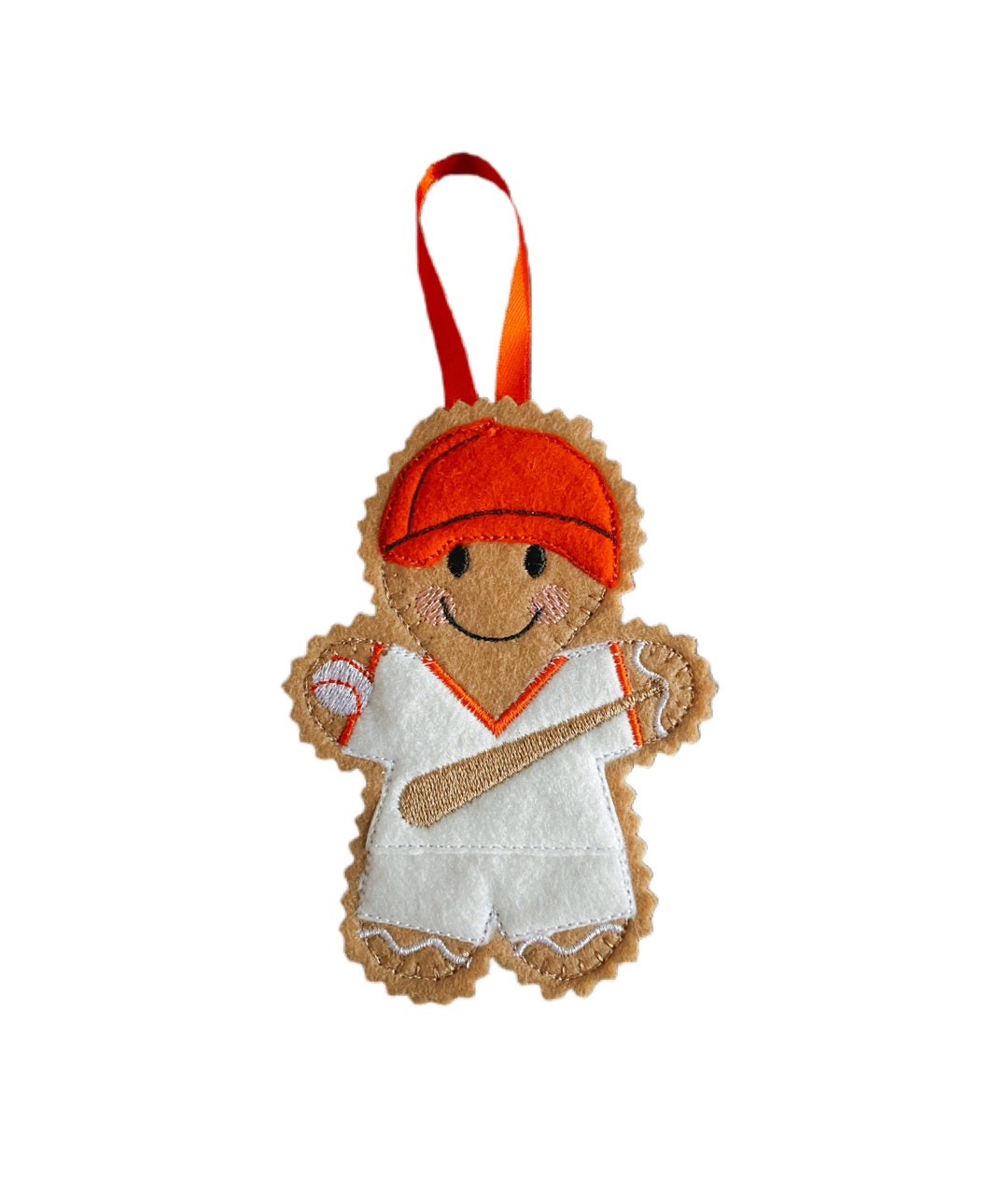 Buy Baseball Player Gingerbread Man Felt Decoration Online in India - Etsy