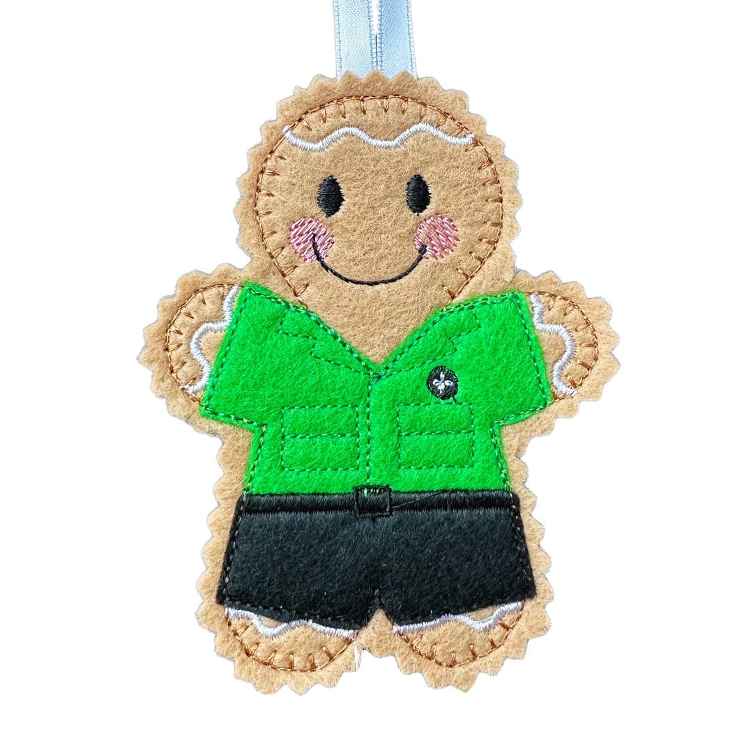 St Johns Ambulance Gingerbread Man Felt Decoration - Etsy