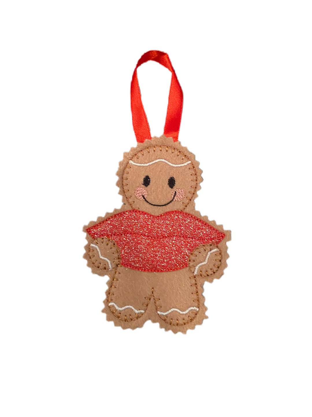 Kiss / Lips Gingerbread Man Felt Decoration - Etsy