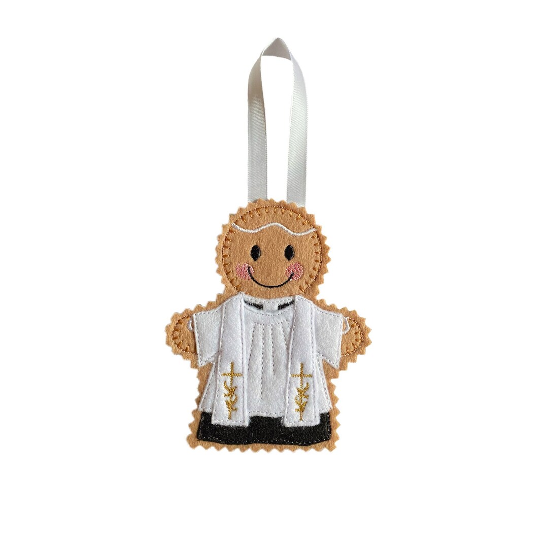 Vicar Gingerbread Man Felt Decoration - Etsy