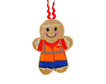 Postman Gingerbread Man Christmas Tree Personalised Decoration ...
