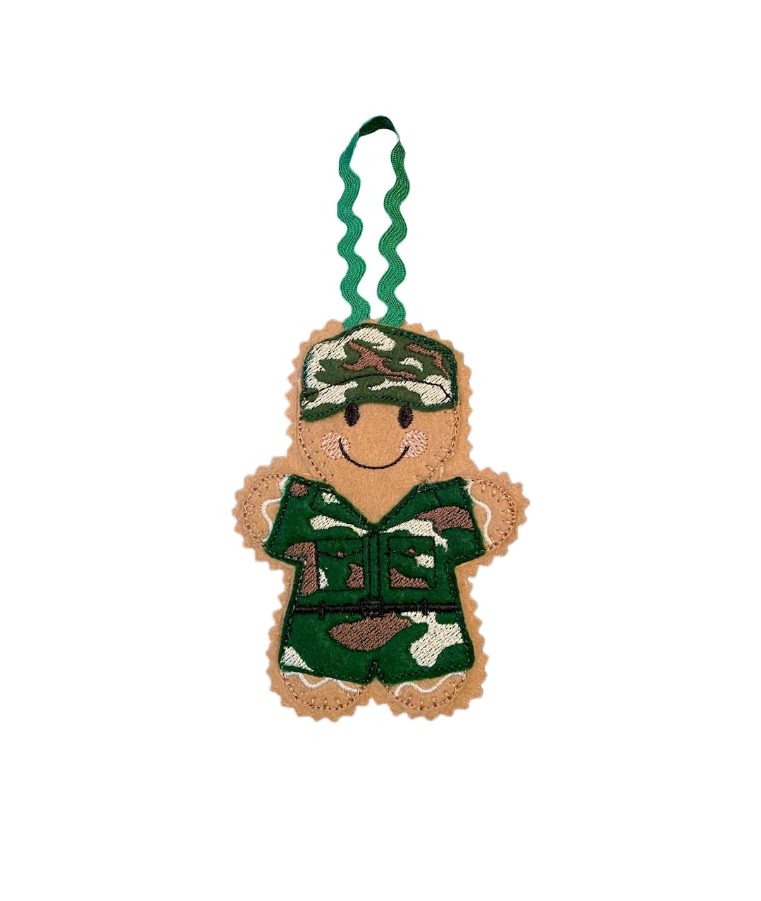 Army Camouflage Soldier Gingerbread Man Felt Decoration - Etsy