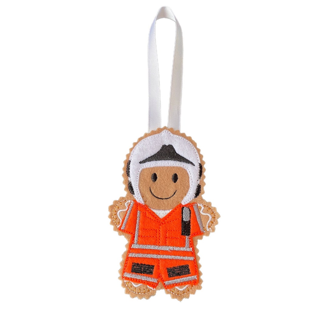 Air Ambulance / Paramedic Gingerbread Man Felt Decoration - Etsy UK