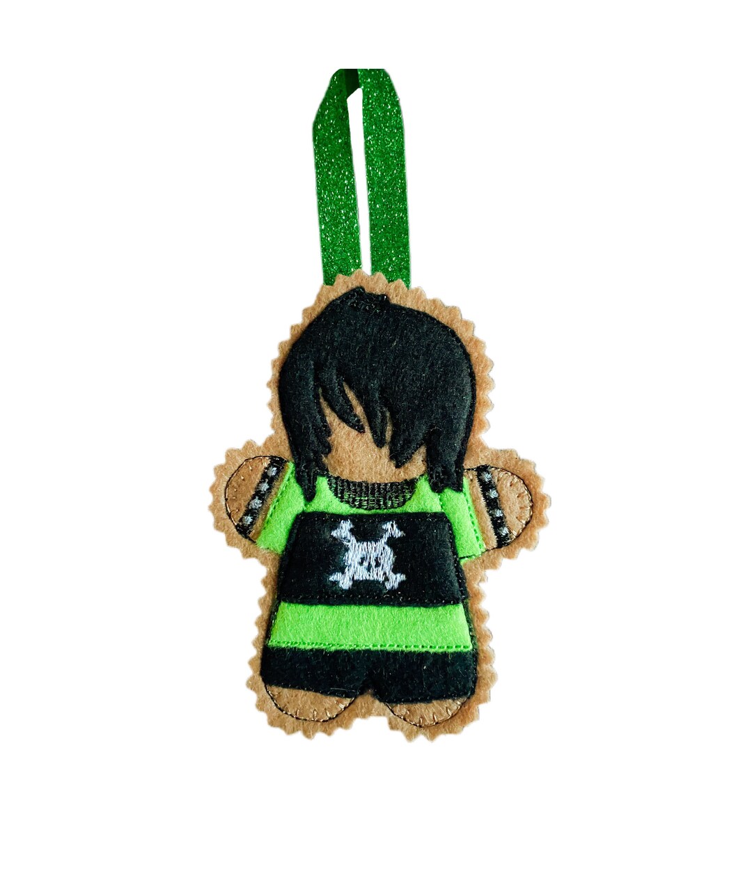 Goth Boy Gingerbread Man Felt Decoration - Etsy
