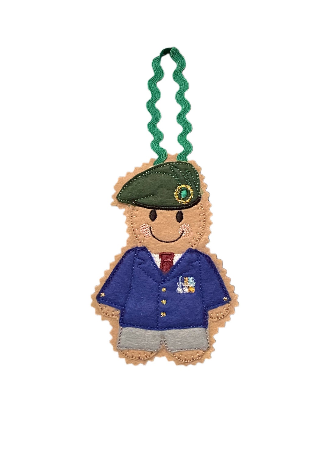 Army Veteran/soldier Gingerbread Man Felt Decoration - Etsy