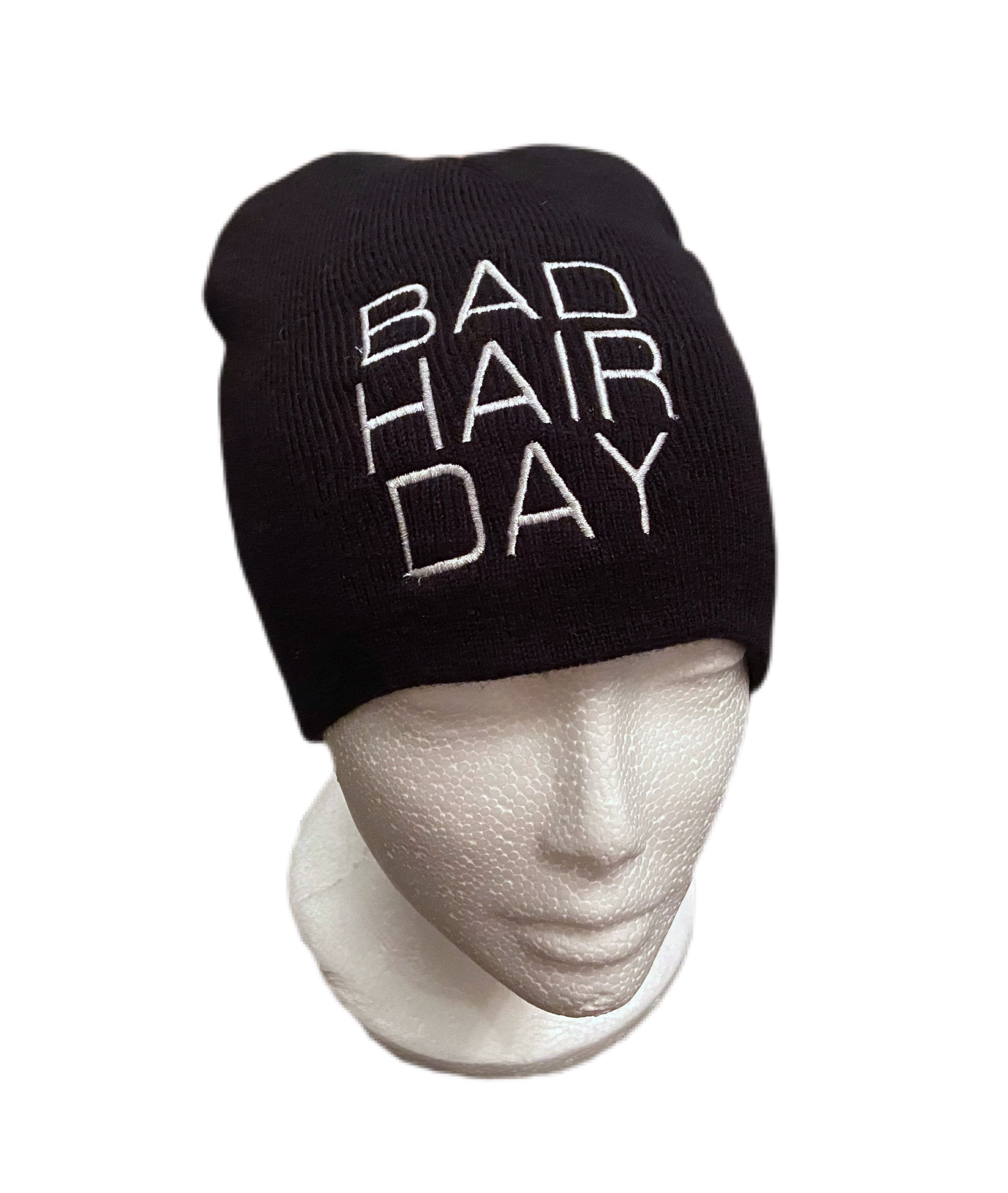 White Bad Hair Day Beanie