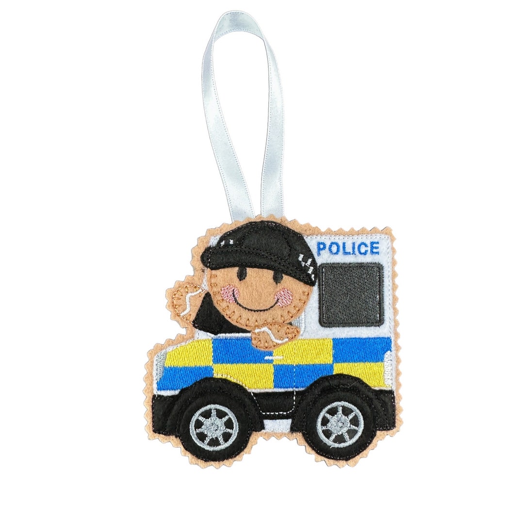 Policeman Gingerbread Man Felt Decoration - Etsy