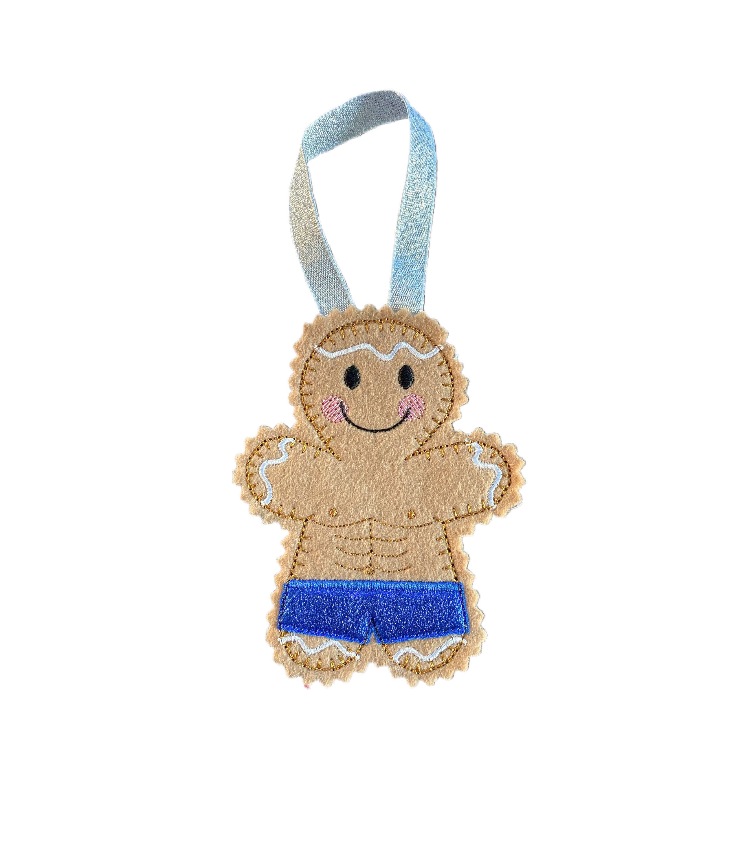 Body Builder Gym Gingerbread Man Felt Decoration - Etsy Singapore