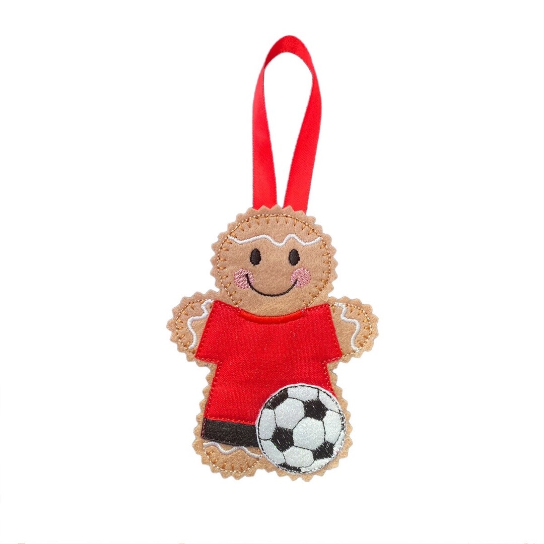 Football Gingerbread Man Felt Decoration - Etsy