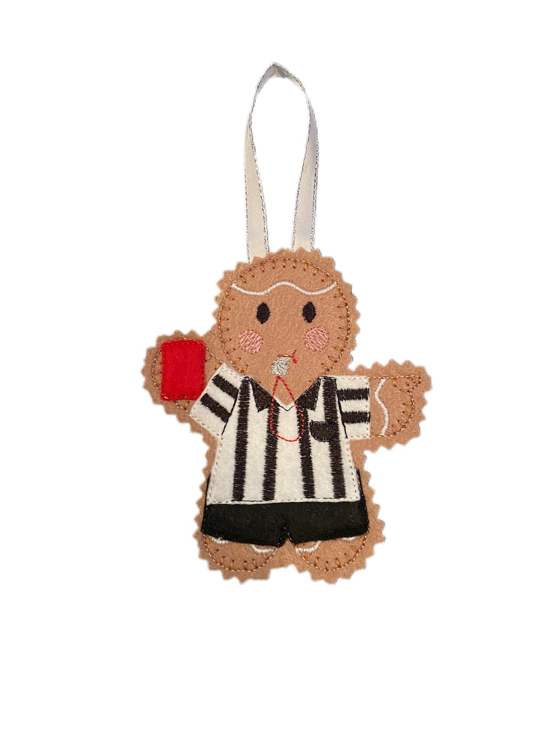 Football Referee Gingerbread Man Felt Decoration - Etsy