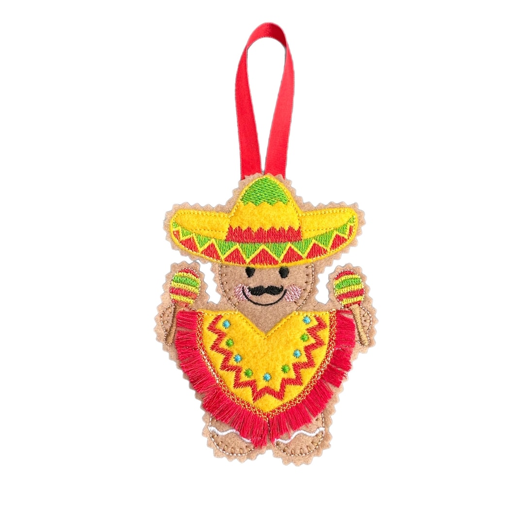 Mexican Gingerbread Man Felt Decoration - Etsy UK