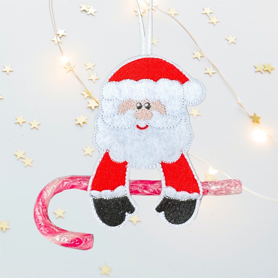 Santa Candy Cane Holder - Etsy