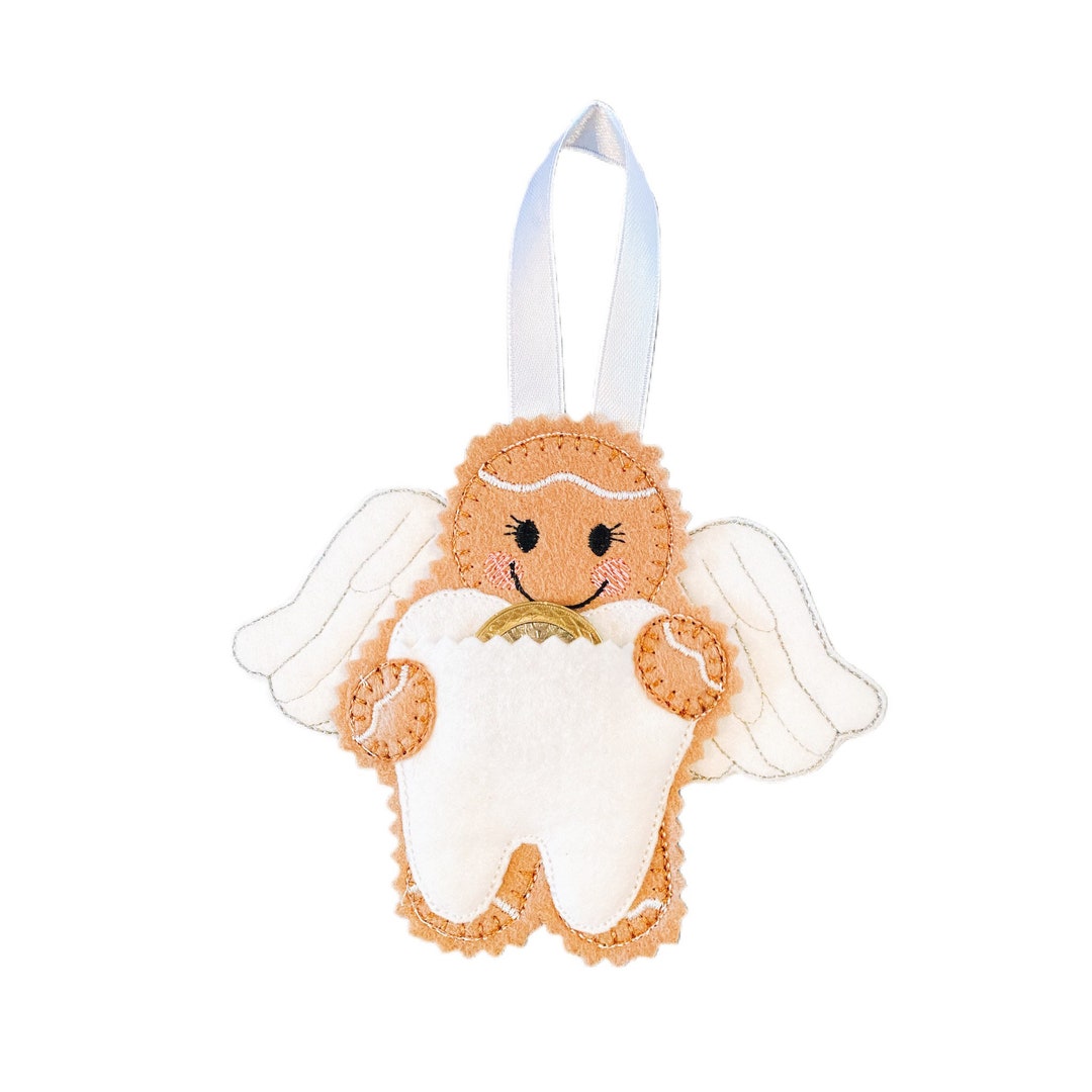 Tooth Fairy Gingerbread Man Felt Decoration - Etsy