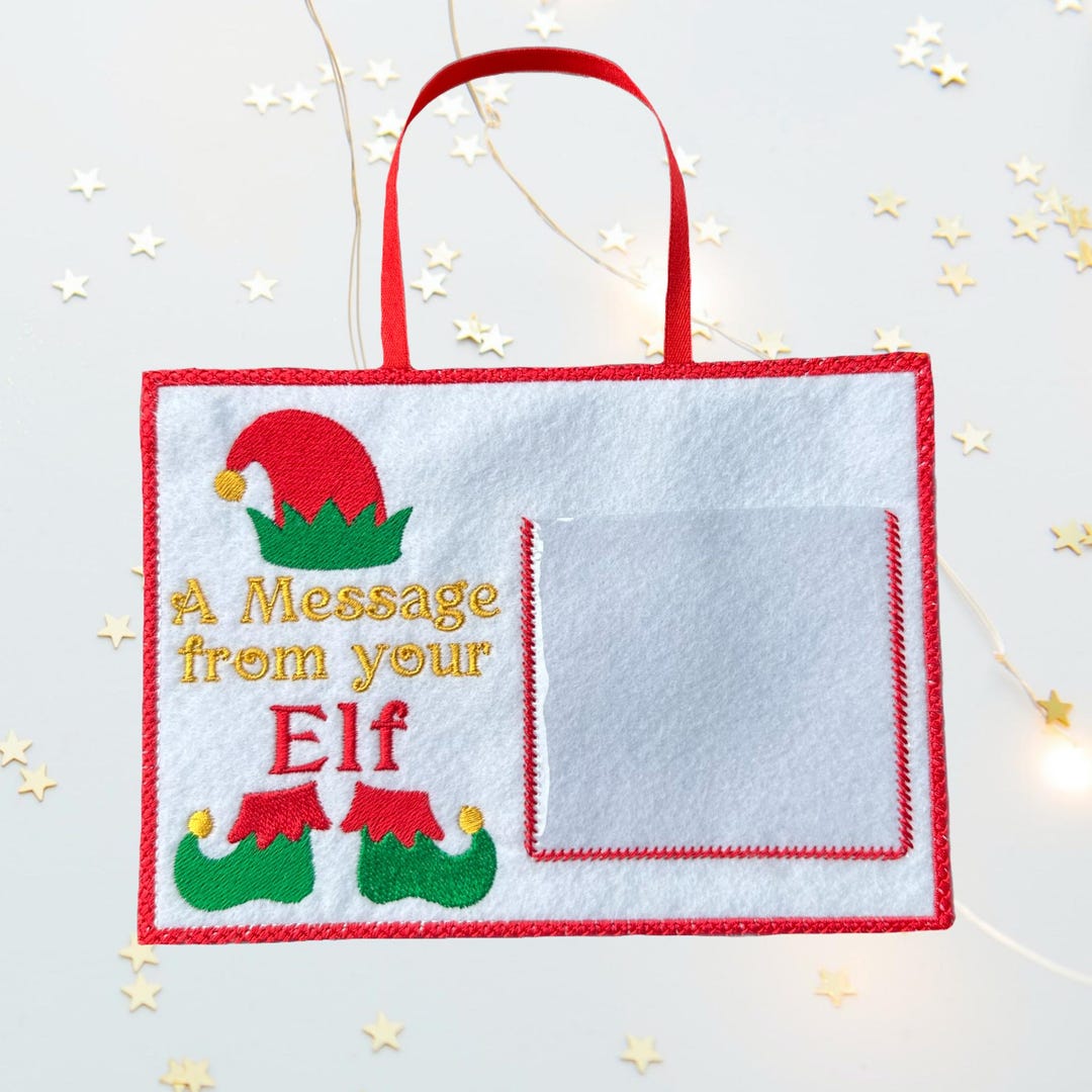 Elf Message Board – Embroidered Felt Sign - Etsy