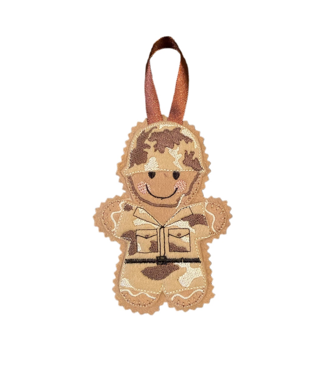Army Camouflage Soldier Gingerbread Man Felt Decoration - Etsy