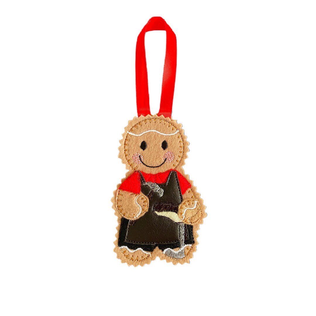 Cobbler Gingerbread Man Felt Decoration - Etsy Österreich