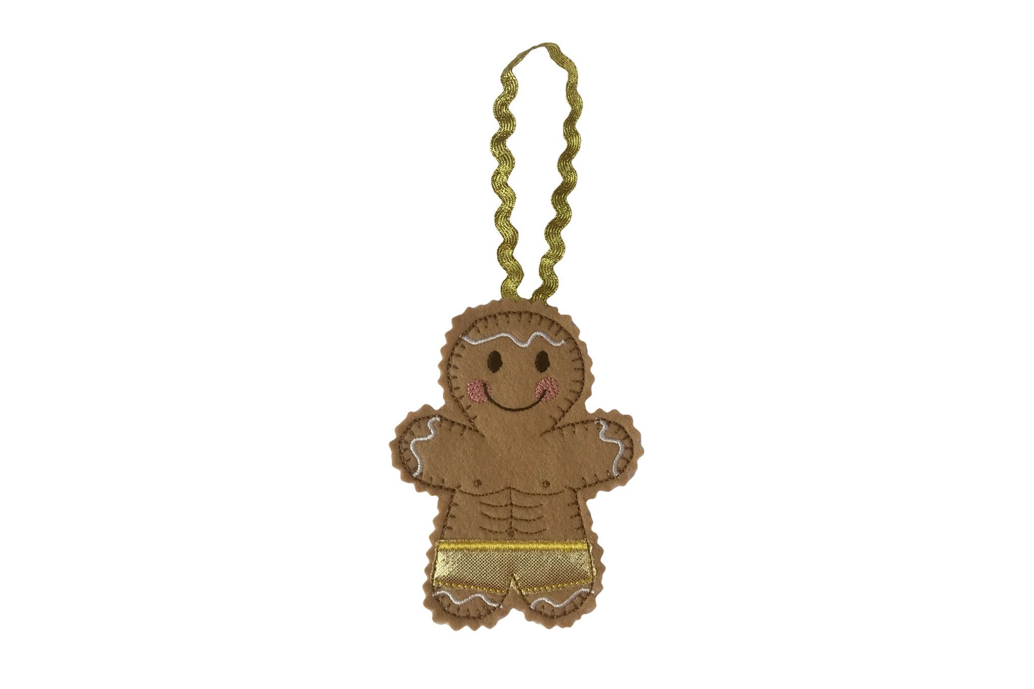 Body Builder Gym Gingerbread Man Felt Decoration - Etsy Singapore