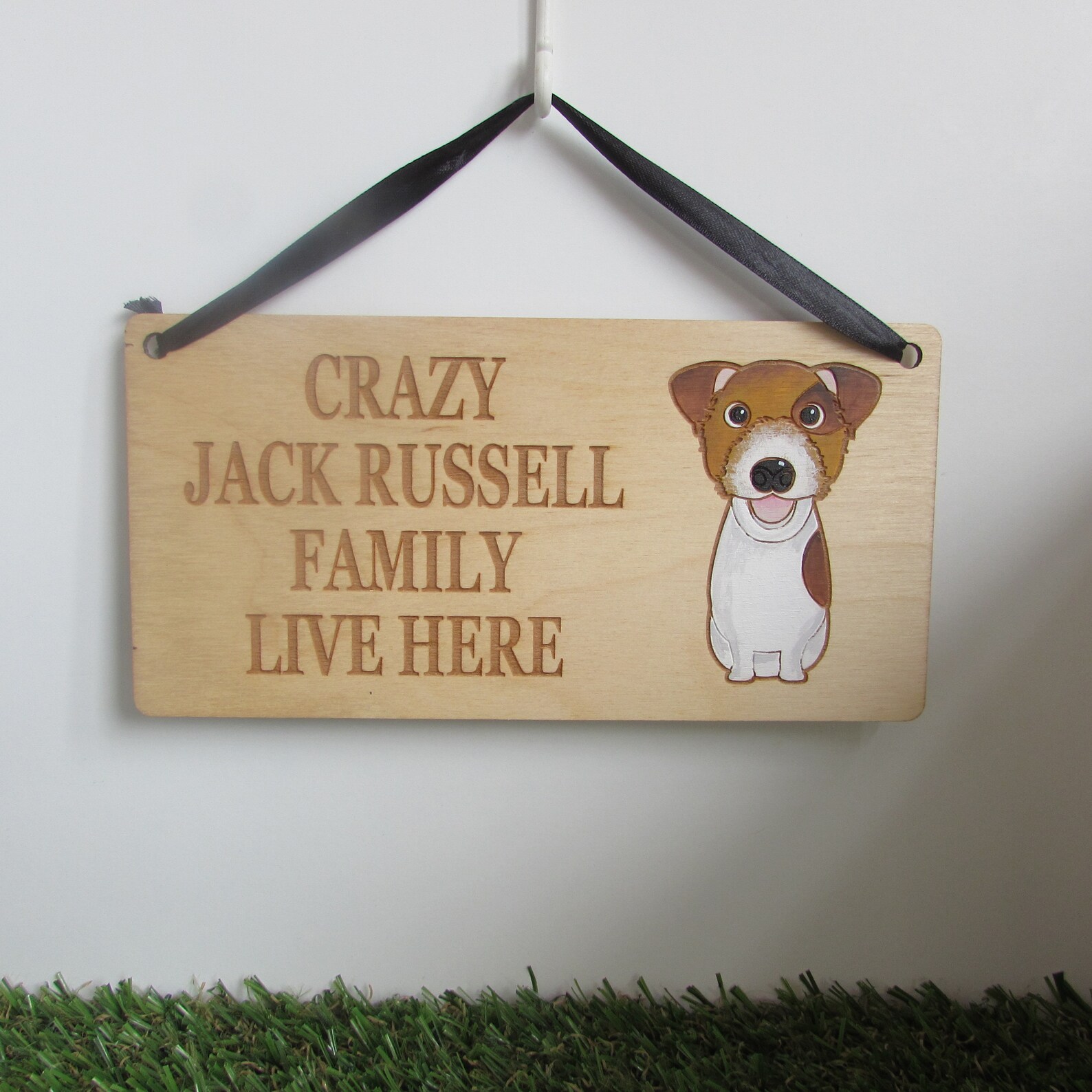 Crazy Jack Russell Family Wooden Sign | Etsy
