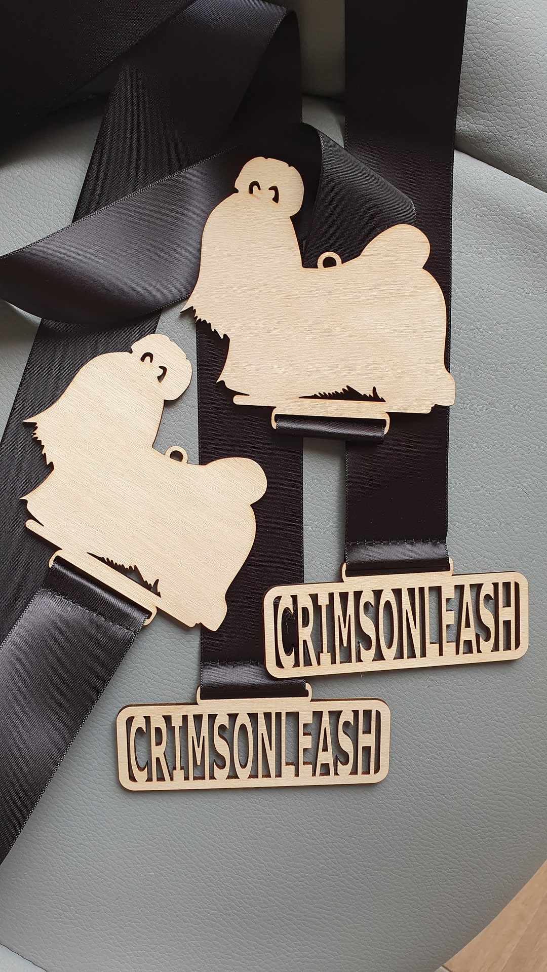 Personalised Ribbon and Wood Ply Holder for Your Dog Show/horse Show ...