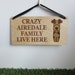 Crazy Airedale Family Wooden Sign, Dog Gift, Dog Sign, Dog Decoration ...