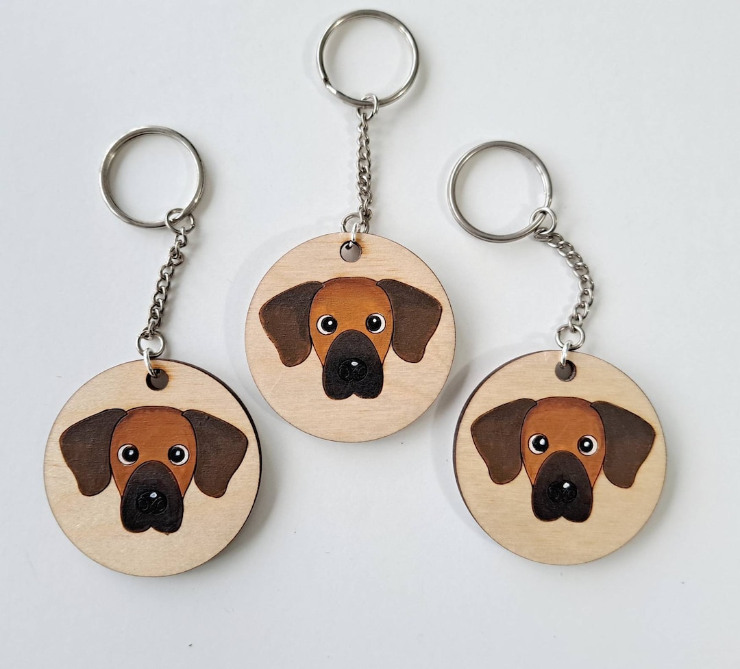 Rhodesian Ridgeback Wooden Keyring, Dog Key Ring, Keyring, Keychain ...
