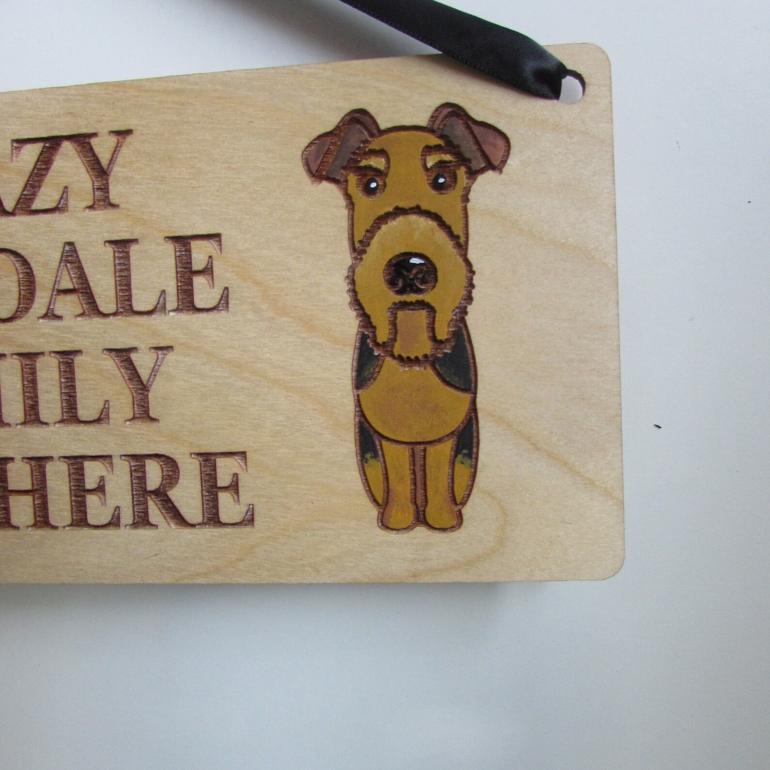 Crazy Airedale Family Wooden Sign Dog Gift Dog Sign Dog - Etsy