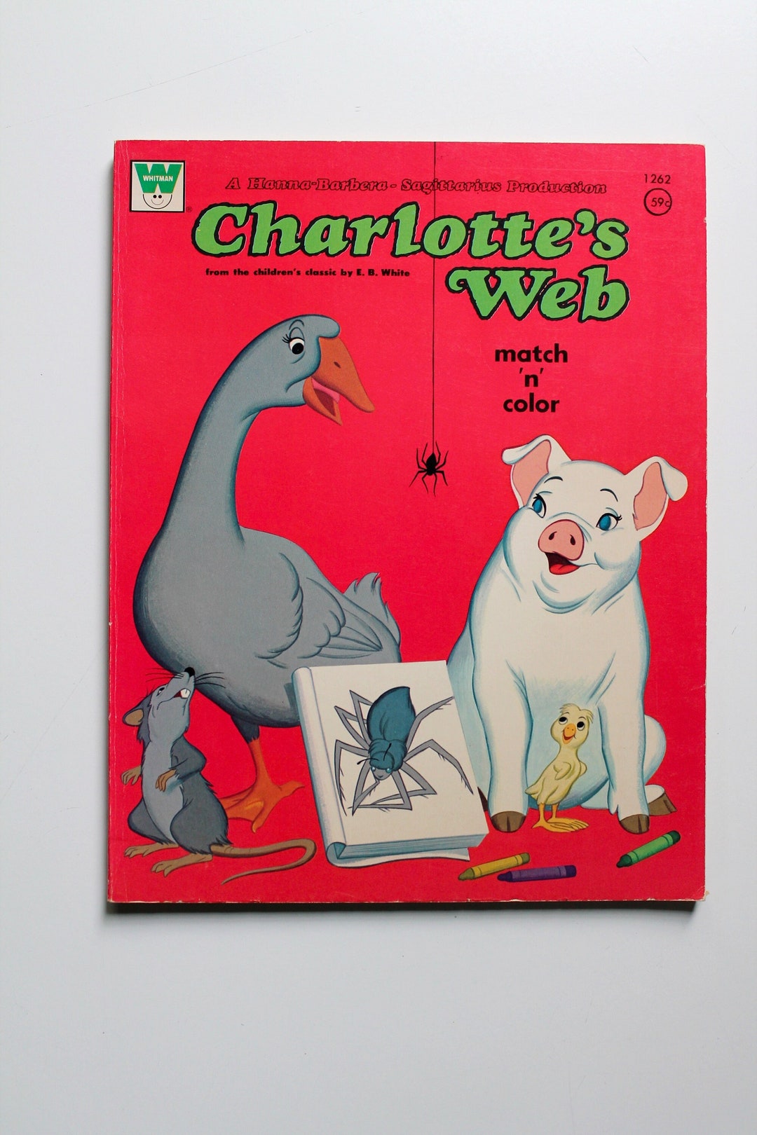 Charlotte's Web Match 'n' Color Coloring Book 1973 SUPER RARE - Etsy