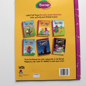 Barneys Great Adventure Coloring and Activity Book 1998 - Etsy