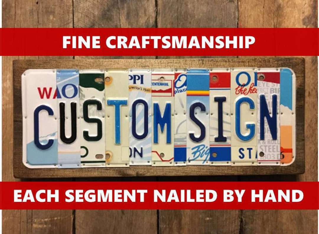 Custom License Plate Sign ~ Last Name - Custom Sign ~ Customized ...