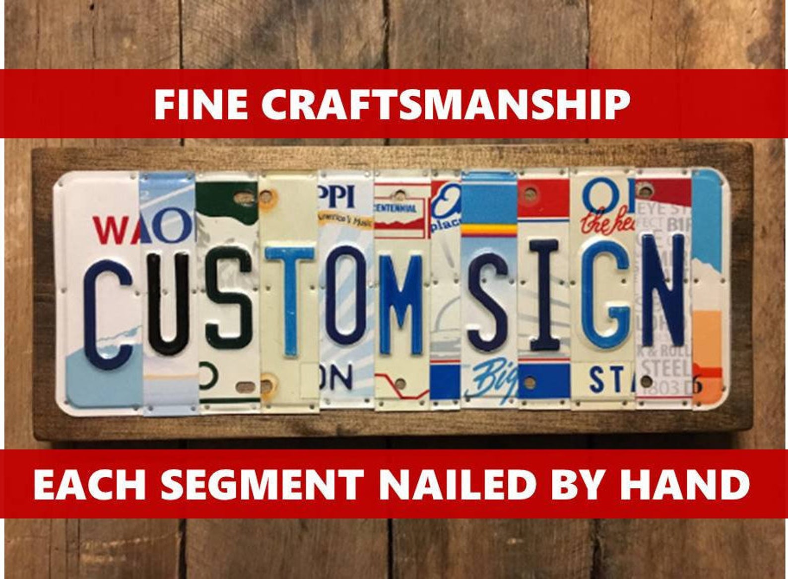 Custom License Plate Sign Last Name Custom Sign - Etsy