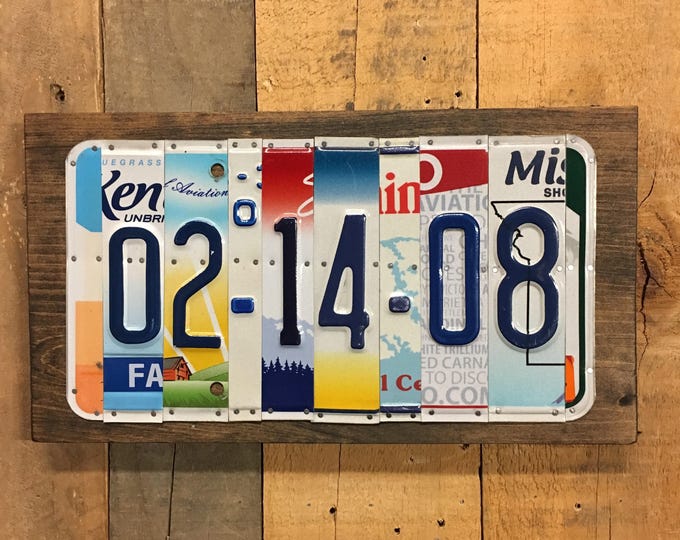 Custom 10 Year Anniversary Sign, Unique Wedding Gift, License Plate ...
