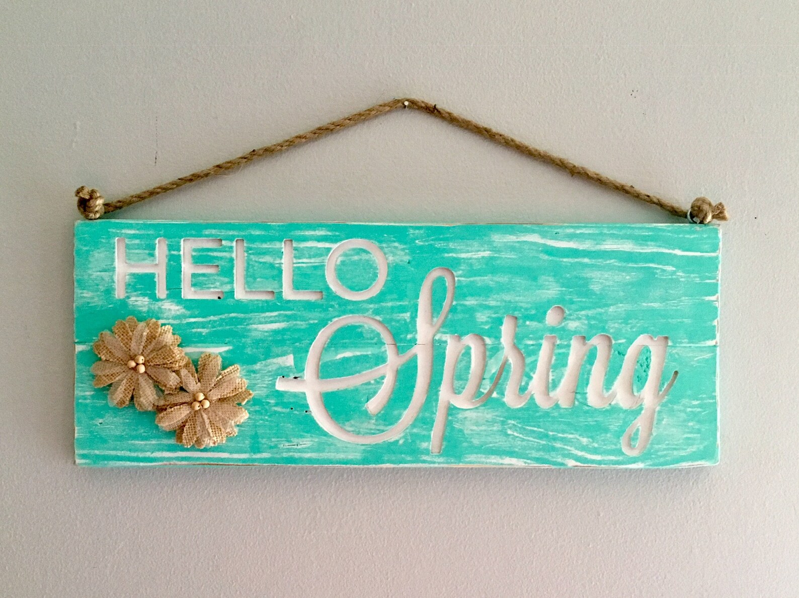 Spring Wood Sign - Etsy