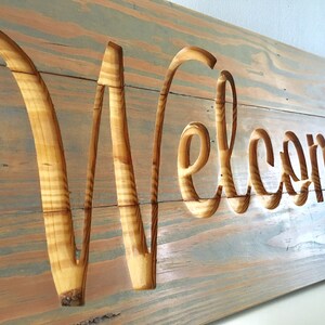 Rustic Wood Welcome Sign - Etsy