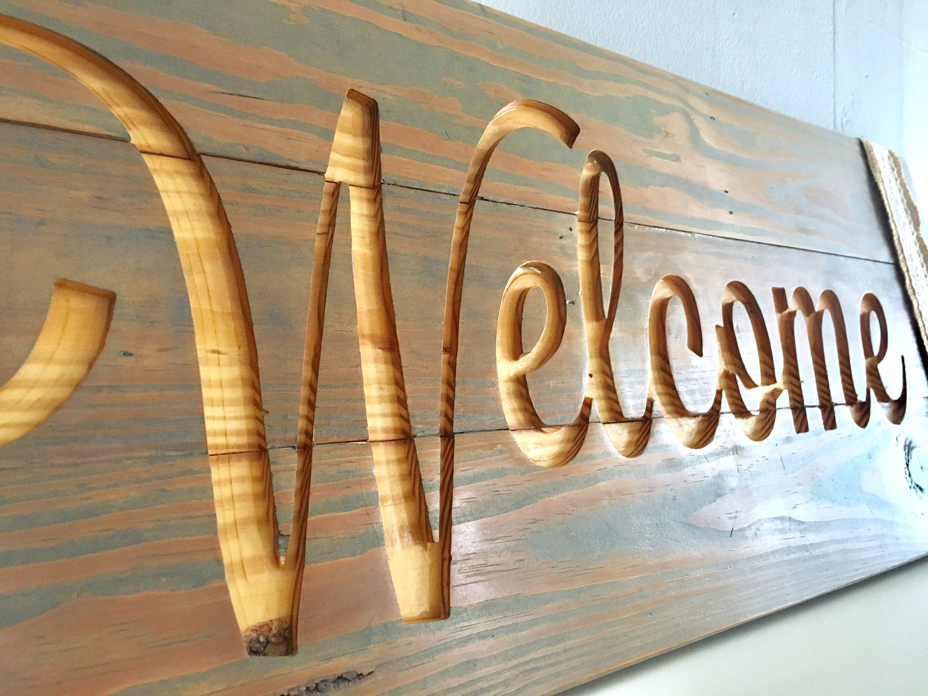 Rustic Wood Welcome Sign - Etsy
