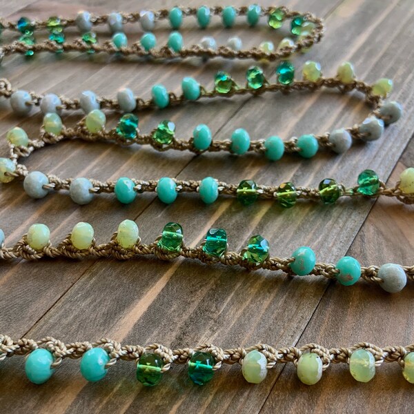 Crochet Wrap Necklace - Etsy