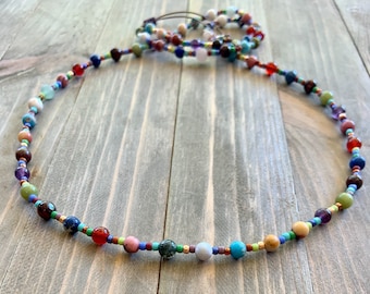 Long Multi Color Necklace - Etsy