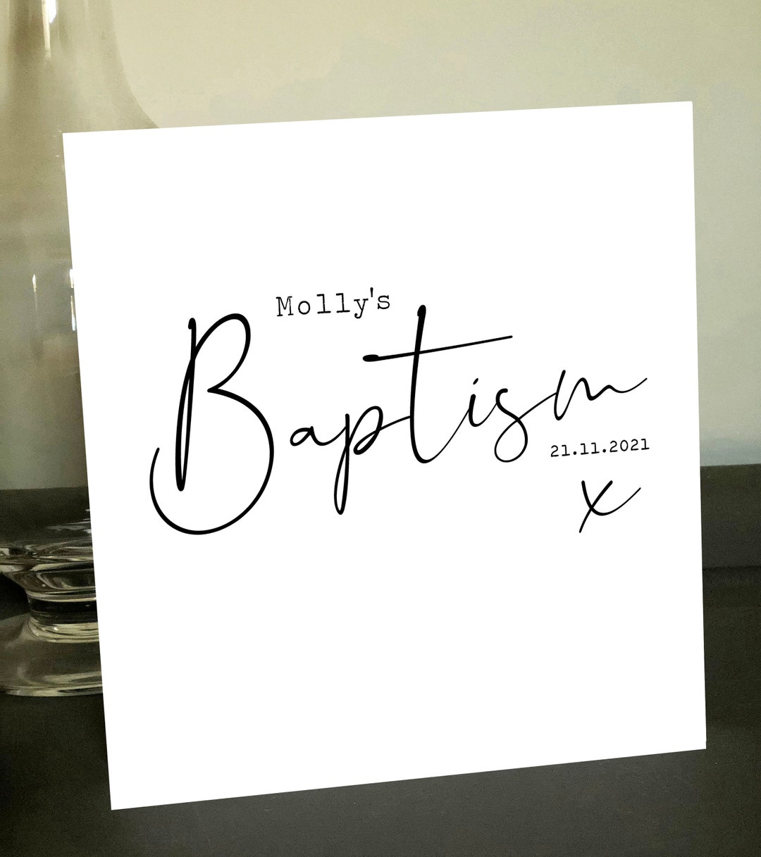 Personalised Baptism Card - Etsy