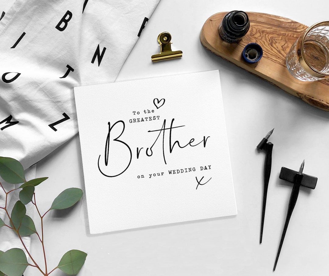 BROTHER Wedding Card - Etsy